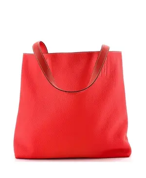 Hermès 45 Double Sens Tote Clemence And Swift - Red