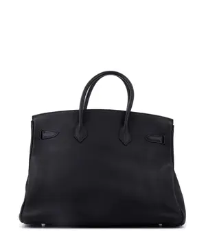 Hermès Birkin 35 Handbag Black Clemence With Palladium Hardware