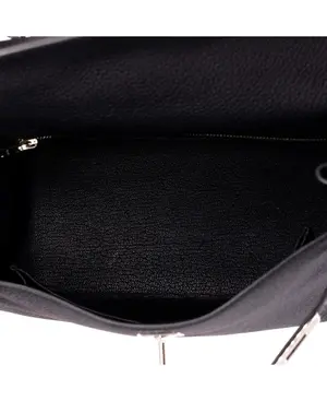 Hermès Kelly 25 Handbag Black Togo With Palladium Hardware