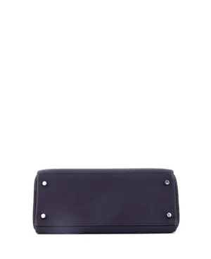 Hermès Kelly 28 Handbag Blue Togo With Palladium Hardware