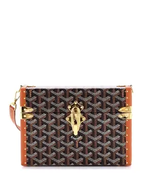 Goyard Pm Cassette Trunk Shoulder Bag Coated Canvas - Brown