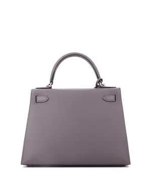 Hermès Kelly 28 Handbag Grey Epsom With Palladium Hardware