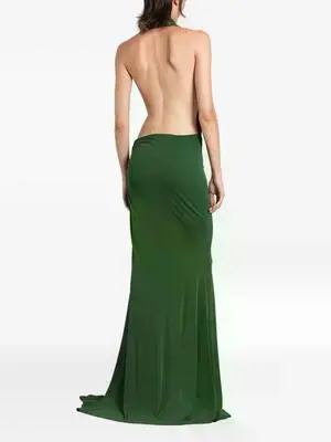 Alex Perry Halterneck Draped Maxi Dress