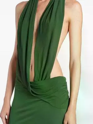 Alex Perry Halterneck Draped Maxi Dress