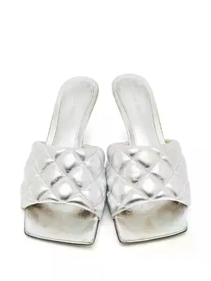 Bottega Veneta Pillow-quilted Leather Kitten-heel Sandals