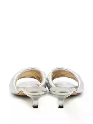Bottega Veneta Pillow-quilted Leather Kitten-heel Sandals