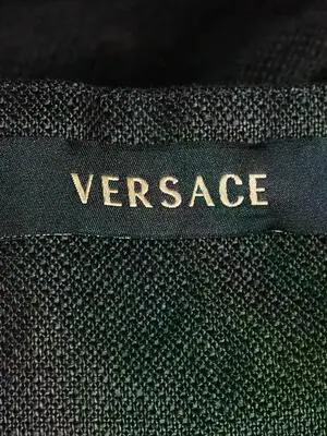 Versace Linen Canvas Sleeveless Mini Dress