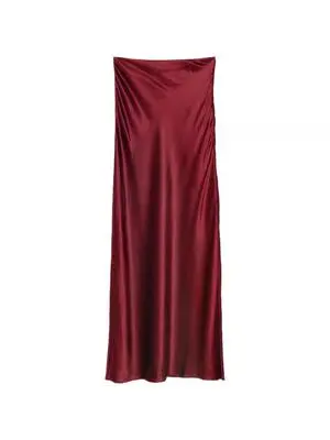Cult Gaia Satin-finish Maxi Skirt