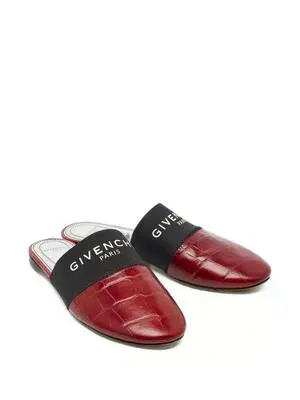 Givenchy Bedford Croc-embossed Mules