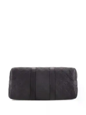 LOUIS VUITTON Keepall Bandouliere Bag Monogram Taurillon Leather 35 Travel Bag - Black