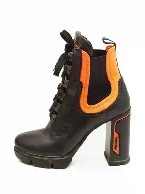 Prada Lace-up Platform Ankle Boots