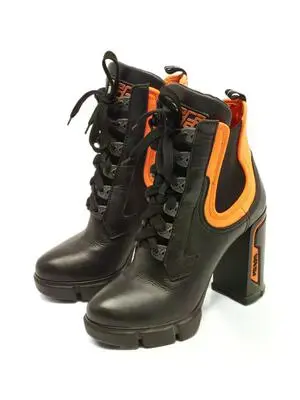 Prada Lace-up Platform Ankle Boots