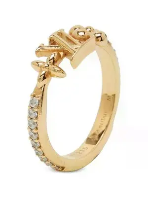 LOUIS VUITTON Iconic Crystals Sculpted Ring