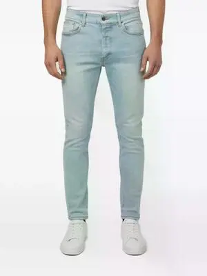 Amiri Faded-effect Skinny Fit Jeans - Blue