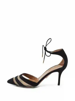 AQUAZZURA Mesh Suede Pumps