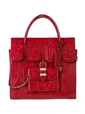 Gcds Big Bag Crocodile-effect Tote Bag - Red