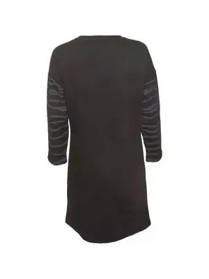 Roberto Cavalli Zebra-print Long-sleeve Midi Dress