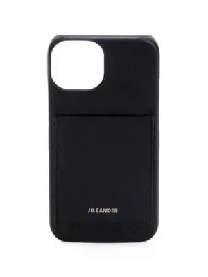 JIL SANDER Logo-print Leather Iphone 16 Pro Case - Black