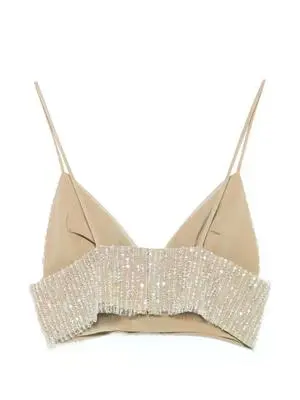 AMI Paris Sequin-embellished Cropped Top