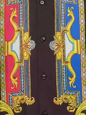 Versace Baroque-print Silk Shirt