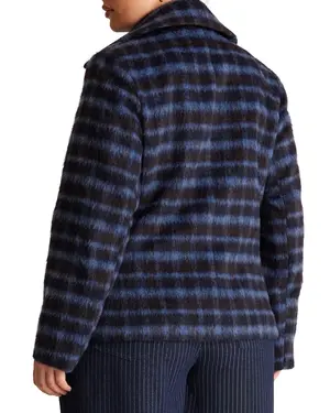 ESTELLE Nightfall Check Double Breasted Coat