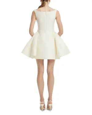 LEO LIN Zaya Wool & Silk Embellished Mini Dress