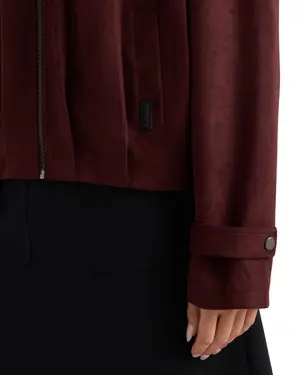 Hunter Harrington Zip Front Jacket - Cherry Lacquer