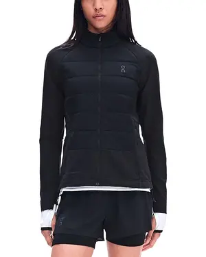 On Weather Hybrid Mock Neck Thumb Hole Cuff Jacket - Black