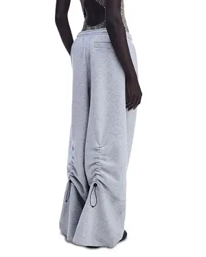 On Oversized Drawstring Knee Sweatpants - Alloy Heather