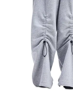 On Oversized Drawstring Knee Sweatpants - Alloy Heather