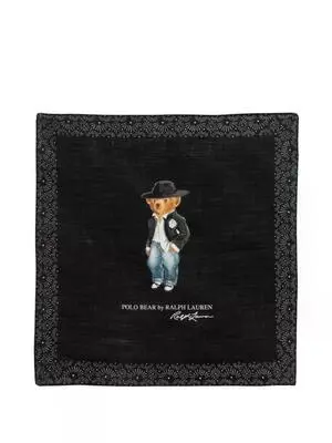 Polo Ralph Lauren Polo Bear Star-print Scarf - Black