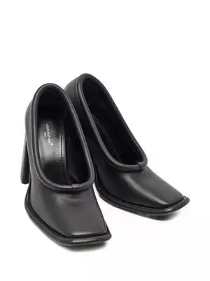 LOUIS VUITTON Berlin Square-toe Leather Pumps