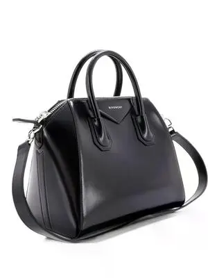 Givenchy Antigona Bag Glazed Leather Small Satchel - Black