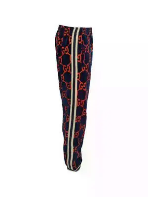 Gucci Gg Monogram Velour Track Pants