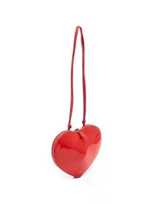 Alaïa Le Coeur Patent Leather Shoulder Bag - Red