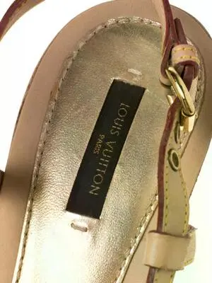 LOUIS VUITTON Monogram Denim Floral Sandals