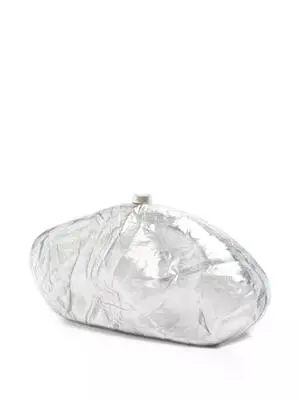 Cult Gaia Caldera Crinkled-effect Clutch Bag - Grey