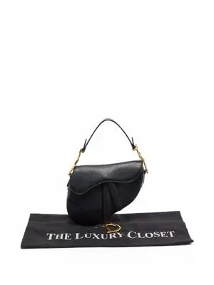 Dior 2021 Mini Saddle Leather Shoulder Bag - Black