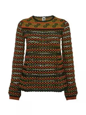 Missoni Perforated Floral-knit Top