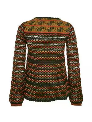Missoni Perforated Floral-knit Top