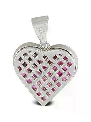 LB EXCLUSIVE Ruby And Diamond Heart Pendant