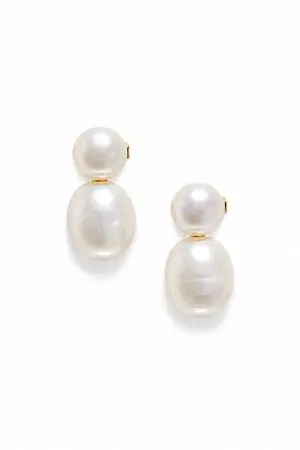 LA MAISON GISEL B. Love Bead Stud Earrings - White