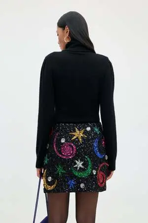 Rixo Minna Starry Moon Embellishment Black Regular