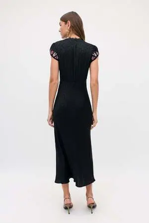 Rixo Oriana Rosewood Embroidery Regular