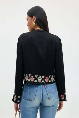 Rixo Charlotta Rosewood Embroidery Regular