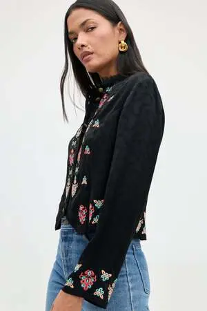 Rixo Charlotta Rosewood Embroidery Regular