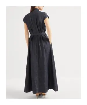 Brunello Cucinelli Belted Denim Dress