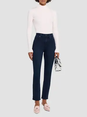 Paige Gemma Stretch Cotton-blend High-rise Skinny Jeans