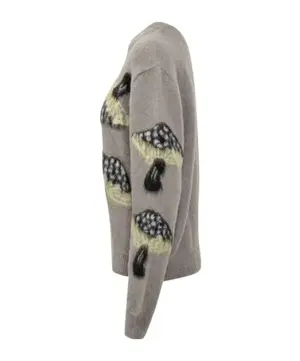 MSGM Mushroom Patterned Crewneck Jumper