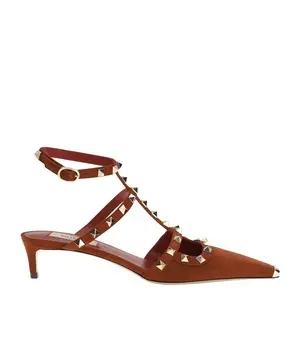 Valentino Garavani Rockstud Pointed Toe Pumps - Red